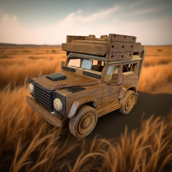 Handcrafted Wooden Land Rover – Vendange
